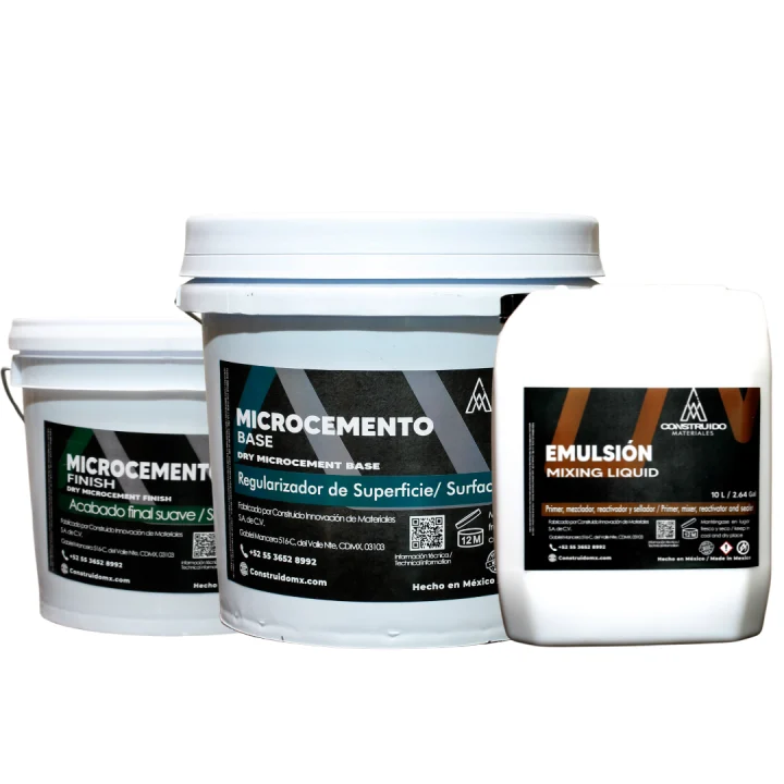 5 M2 - KIT MICROCEMENTO SISTEMA COMPLETO - CONSTRUIDO MX