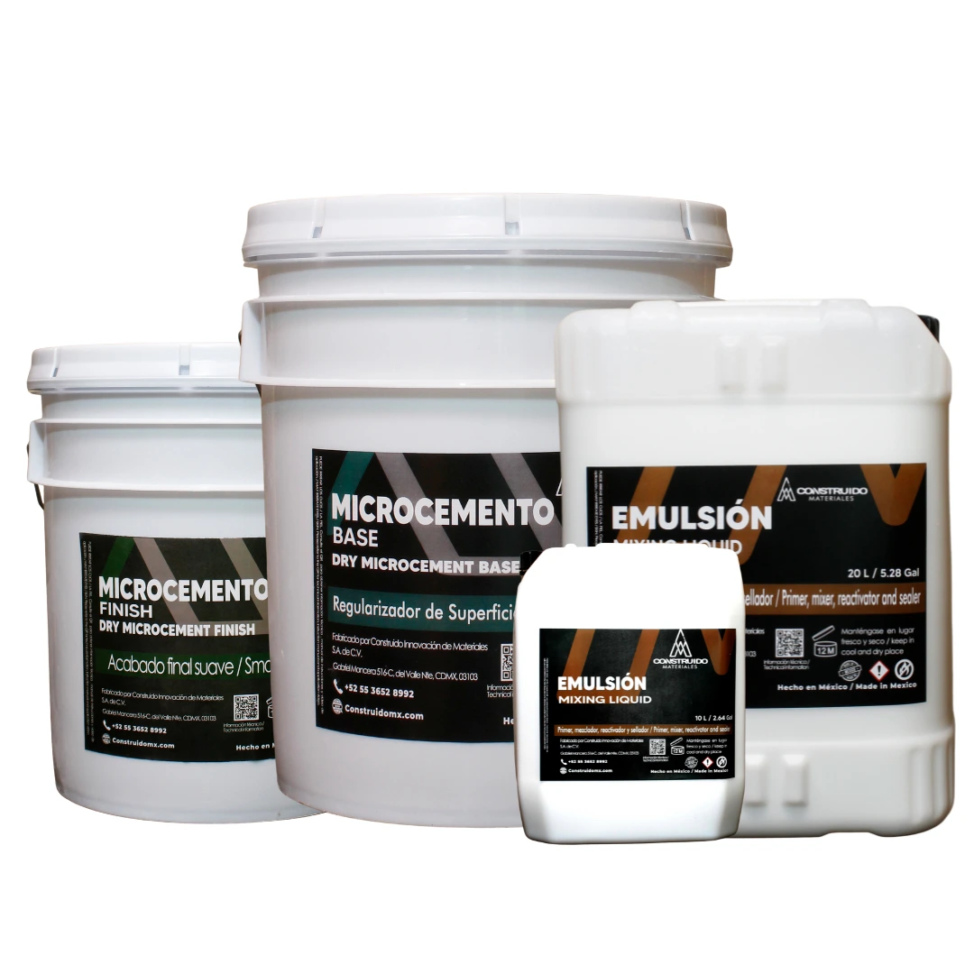 60 M2 - KIT MICROCEMENTO SISTEMA COMPLETO - CONSTRUIDO MX